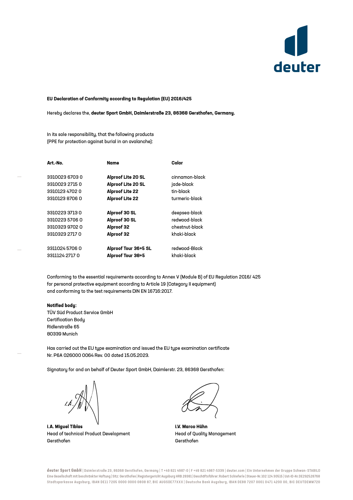 deuter Alproof 32 | Avalanche backpack